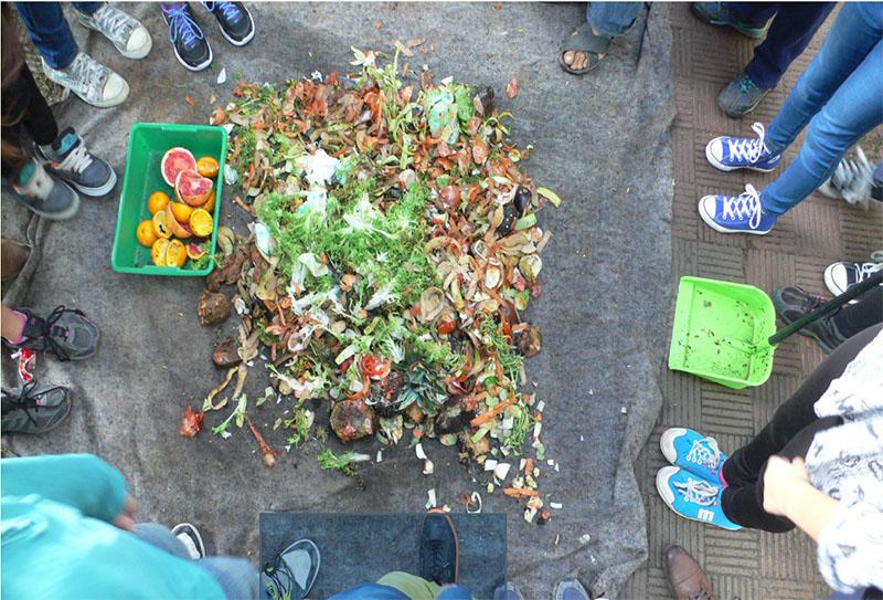 Pasos para alimentar la compostera en el cole